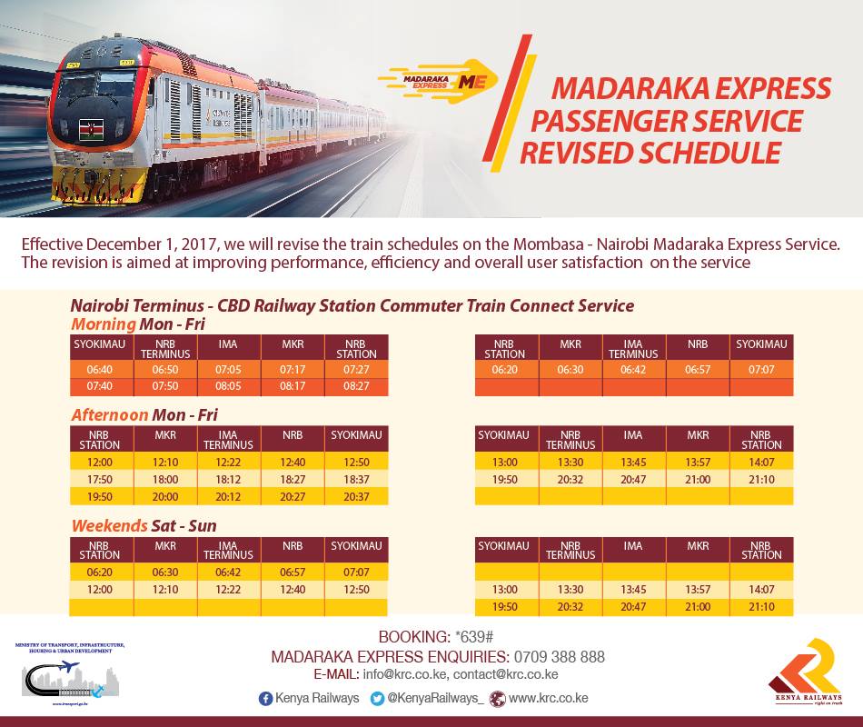 How to buy Madaraka Express tickets online and via USSD - HapaKenya