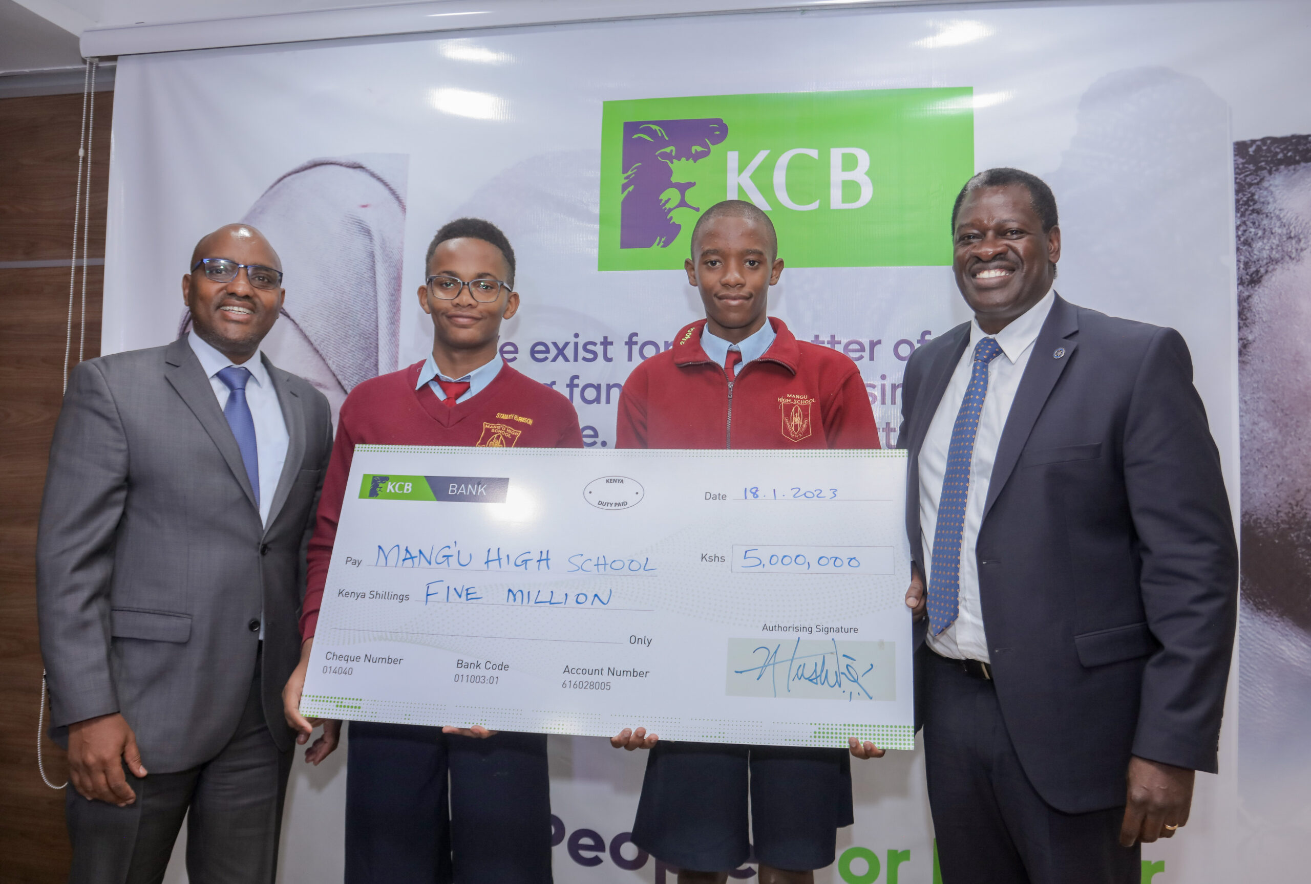 KCB Bank partners Mang’u High in a bid to enable them scale their ...