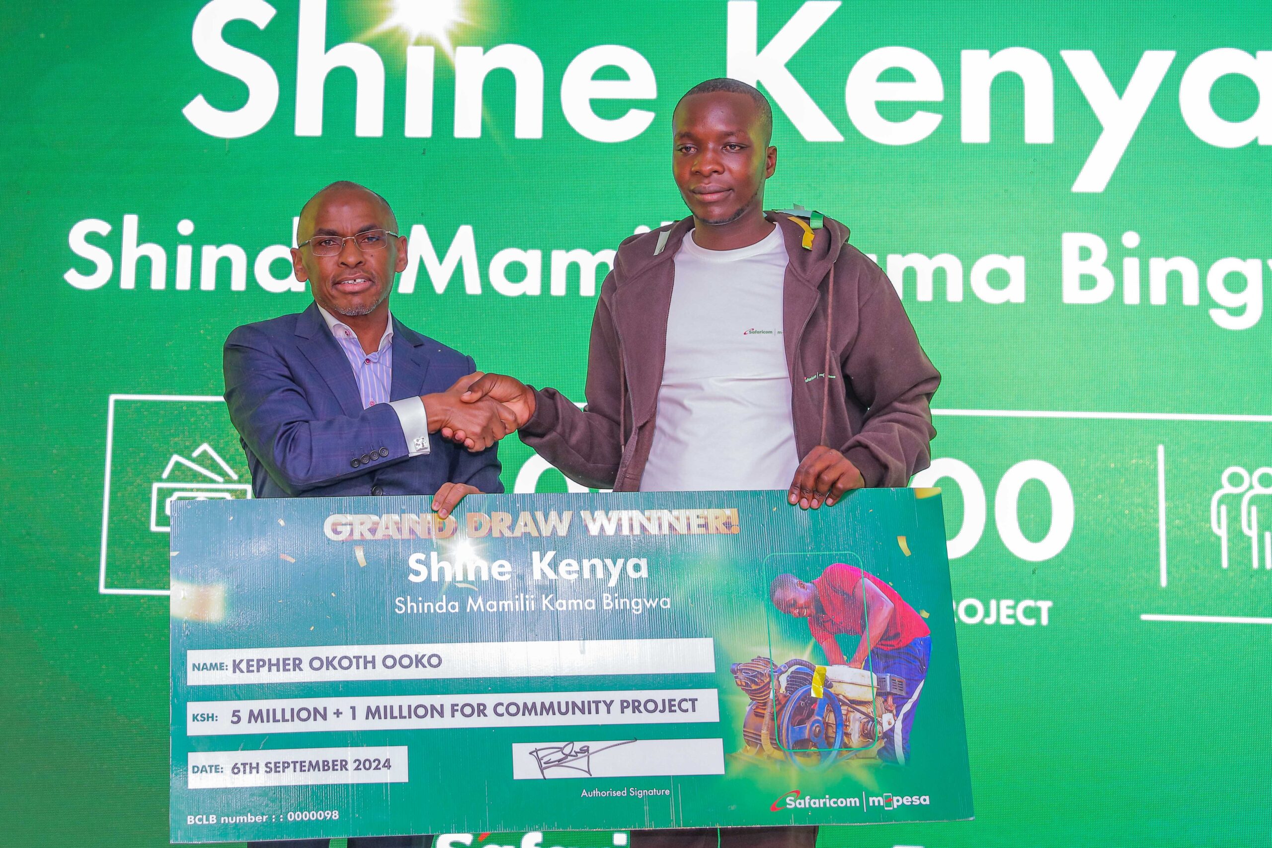 Kepher Okoth is the grand winner in the Safaricom Shinda Mamilii ...